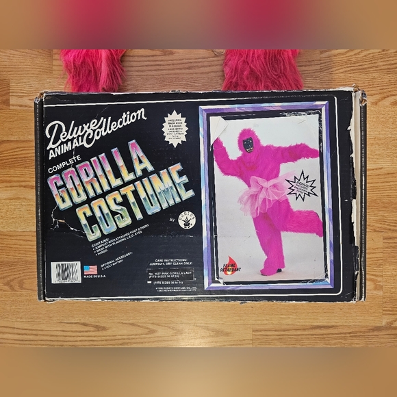 Other | Vintage Super Rare 8s Pink Tutu Gorilla Monkey Costume Suit By ...